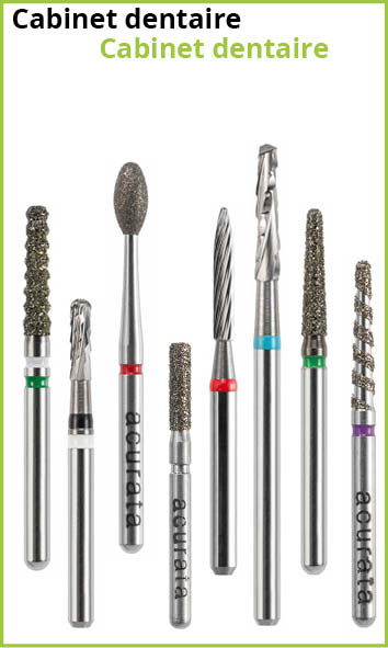 Fraise dentaire | Instruments rotatifs diamant ou tungstène|Haeggen Acurata